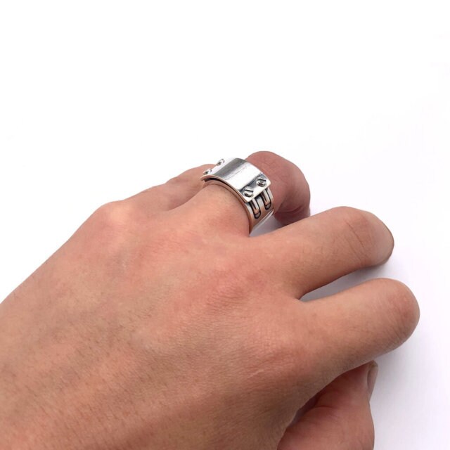 Heavy Sterling Silver Ring,biker Rings for Men,mechanical Ring ...