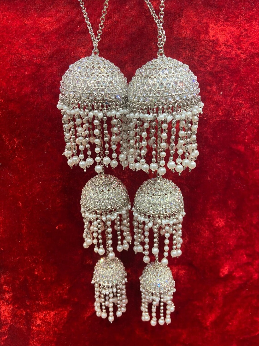 Silver Polished Triple Step Indian Wedding Kaleera, Kalira, Kaleere ...
