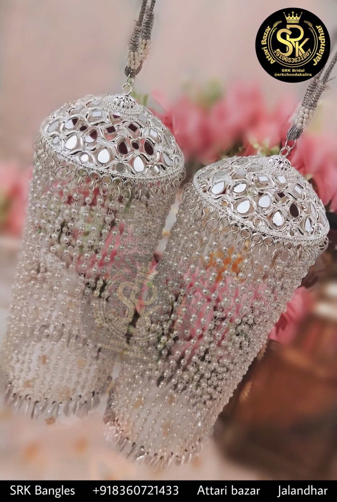 Kaleeras in Silver With Mirror Work Kaleere Bridal Kaleera , Kalira ...