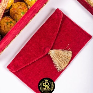 Sahi Chithi & Lagan Patrika Mithai Box Saghun Envelope in Wedding Doli ...