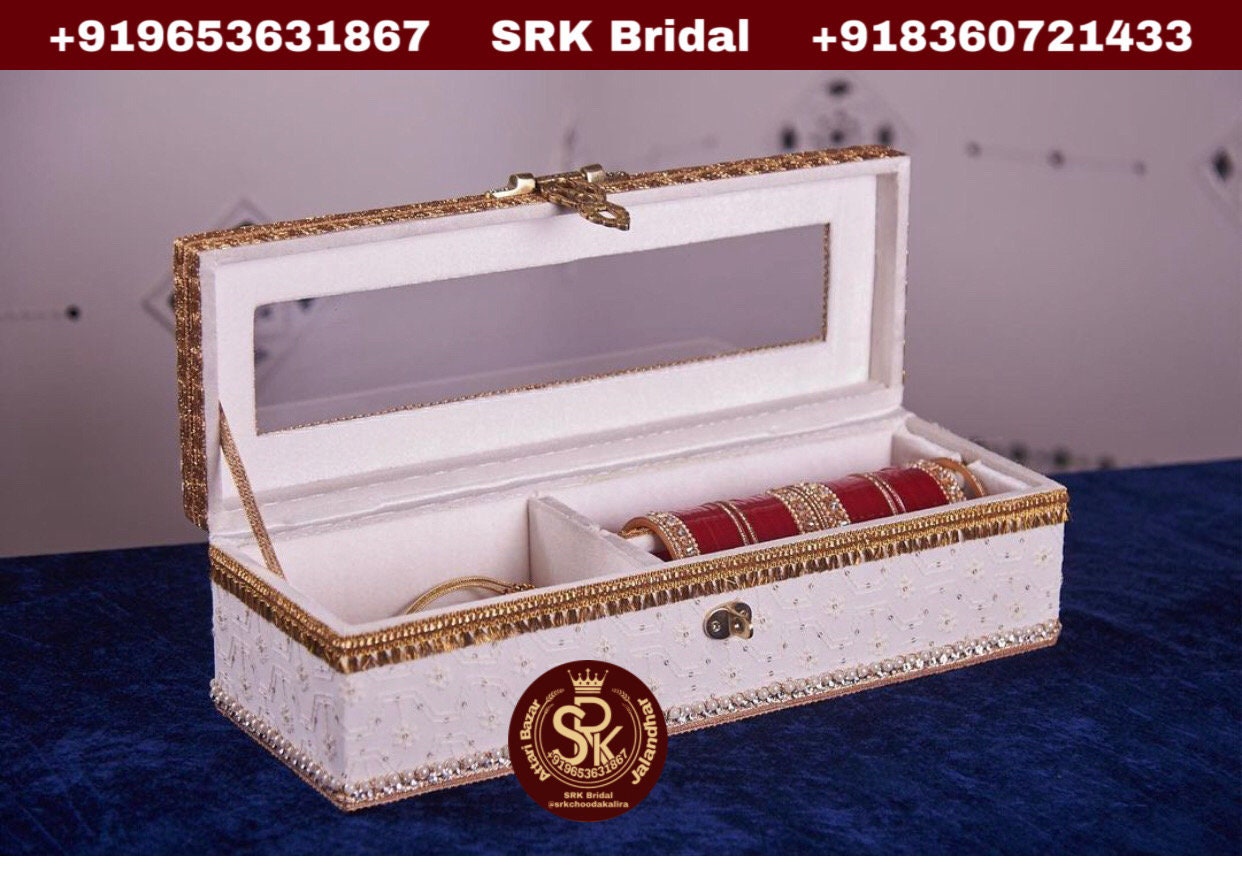 Chura Kaleeras Box in Pink Colours Banarsi Style , Wedding Accessories ...