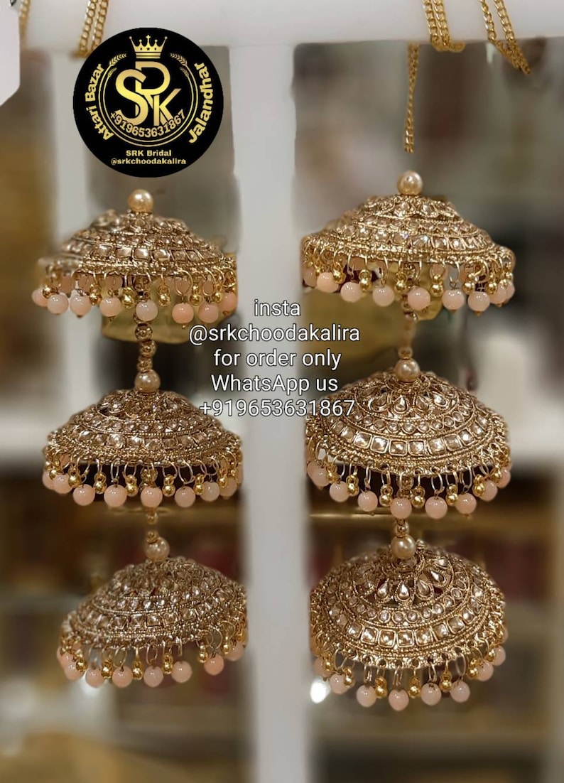 Polki Antique Bridal Kaleera, Indian Wedding Jewelry, Punjabi Kalire ...