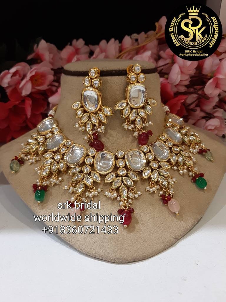Kundan Chokar Jewellery Set, Royal Bridal Necklace, Payal - Etsy UK