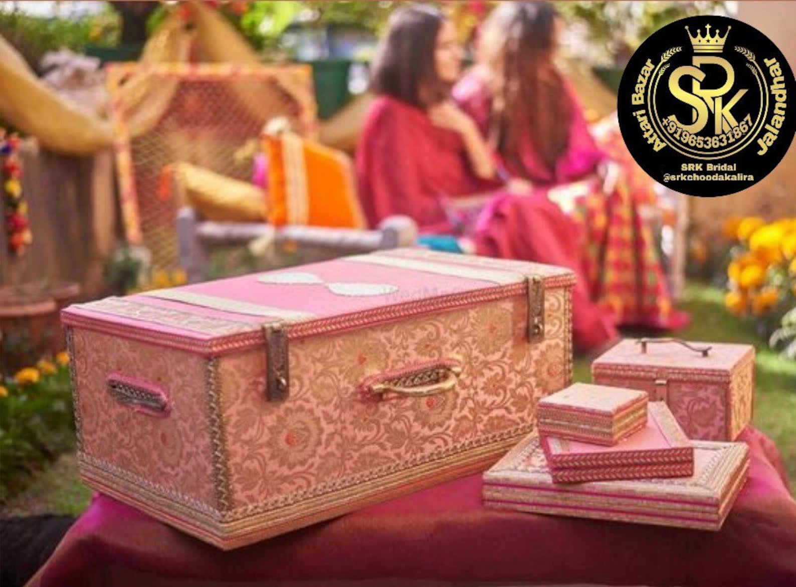 Makeup Box , Lehnga Trunk in Rich Pink , Sarees Box Suit Box and Watch ...