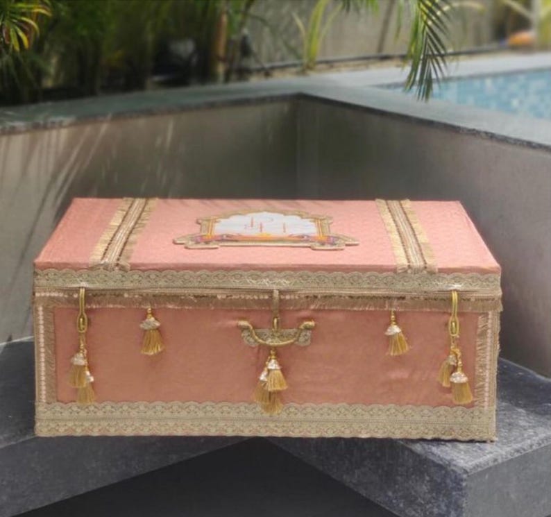 Makeup Box , Lehnga Trunk in Rich Pink , Sarees Box Suit Box and Watch ...