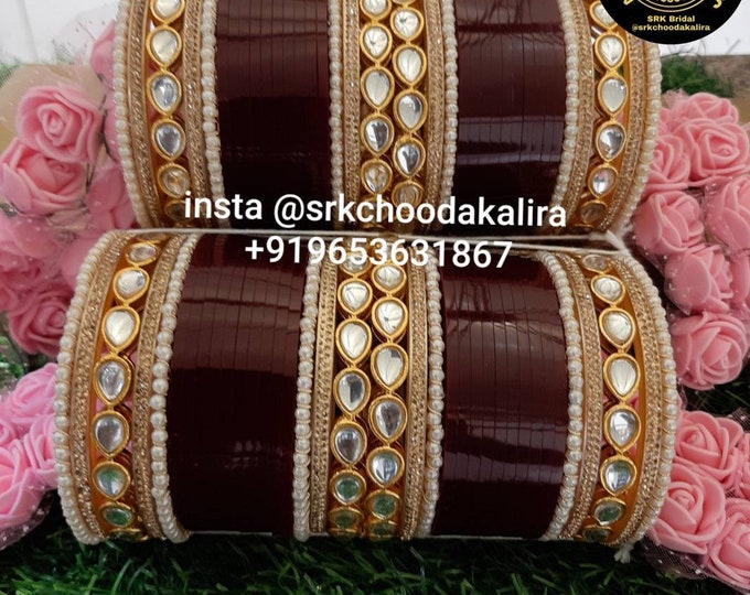 Indian Punjabi Sikh Wedding Bridal Chooda / Kundan Chooda / Bridal ...