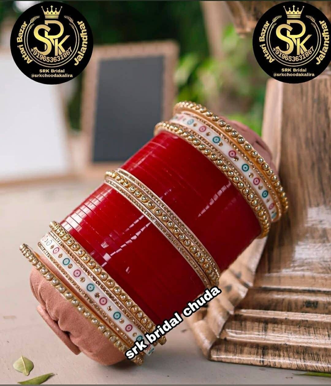 Punjabi traditional chura with peral and zarican bridal chura | Etsy