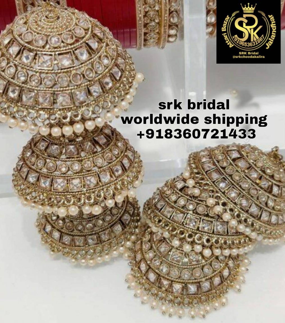 Polaki Bridal Kaleera, Indian Wedding Jewelry, Punjabi Kalire, Kaleeras ...