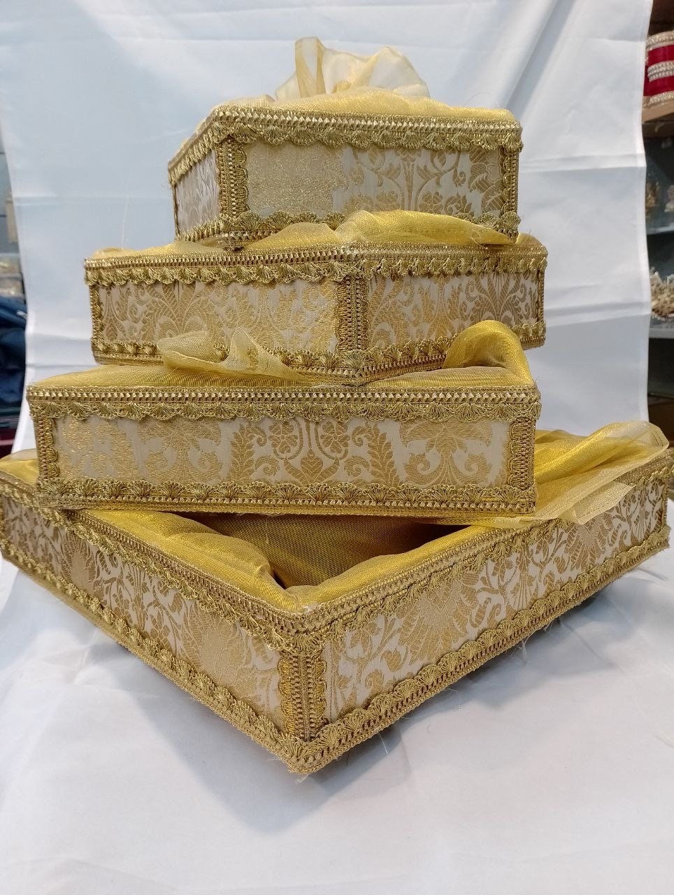 Wedding Trays, Tray, Thaal , Invitation Basket, Desi Style , Sarees ...