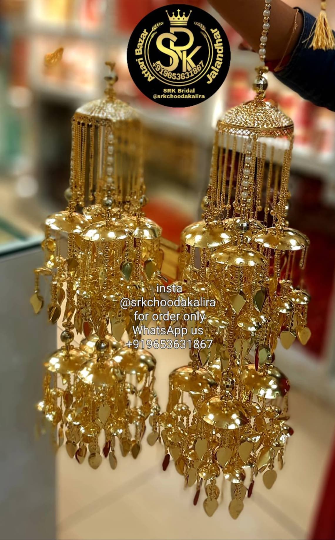 Traditional Bridal Kaleera, Indian Wedding Jewelry, Punjabi Kalire ...