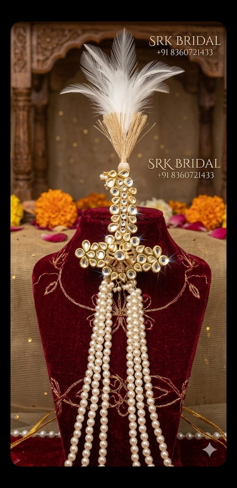 Kundan Polki Bridal Kalgi, Indian Turban Ornament - Etsy UK