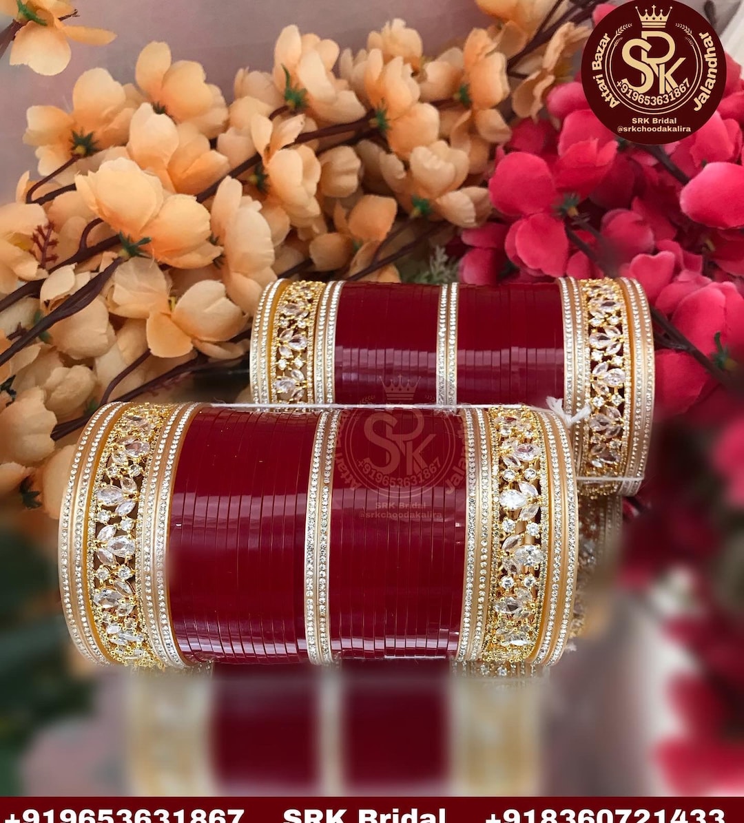 Bridal Chura Set, Punjabi Wedding Chooda, Indian Bangles, Traditional ...