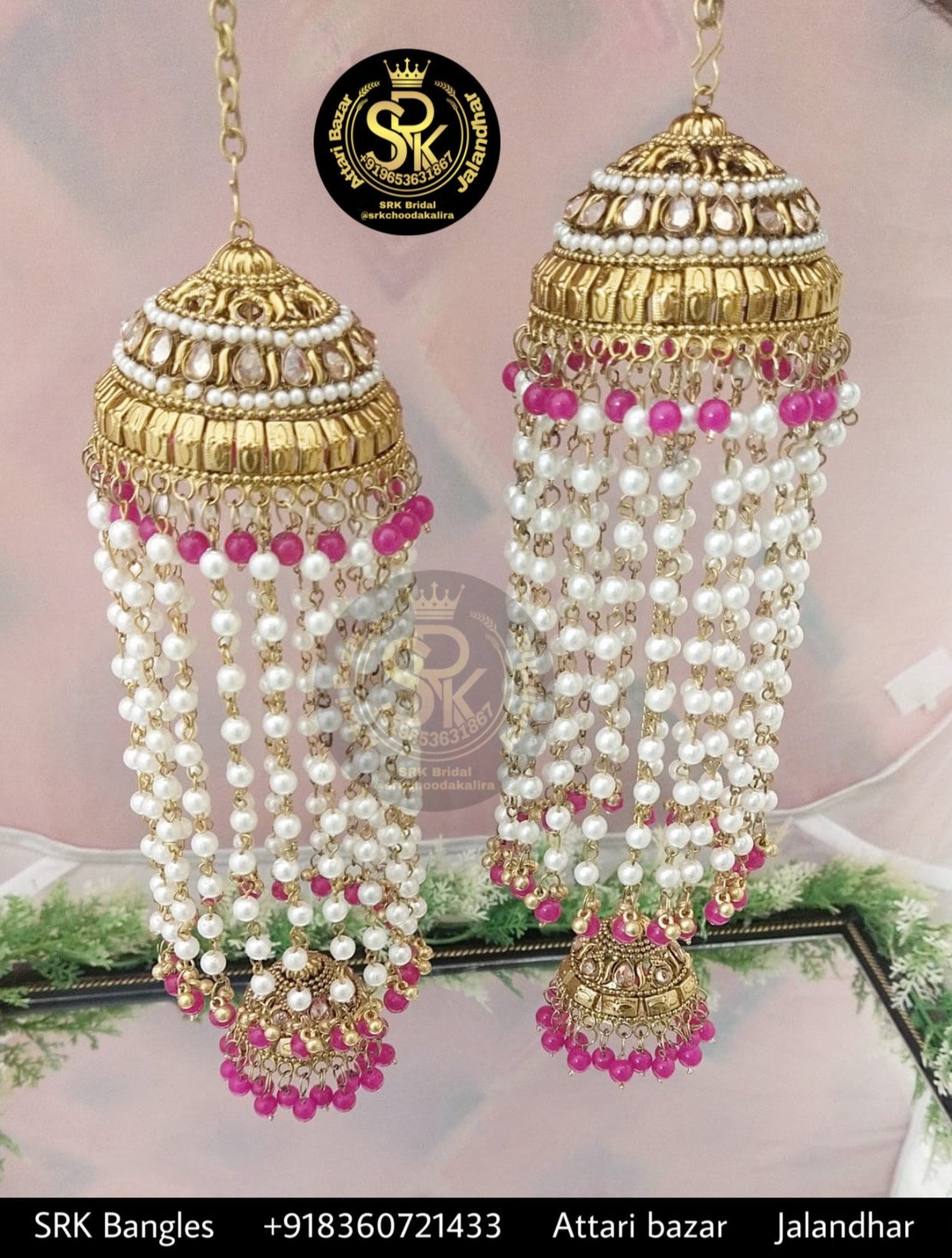 Kalire Set Golden Handmade Peral for Women Bangle Wedding Bridal ...