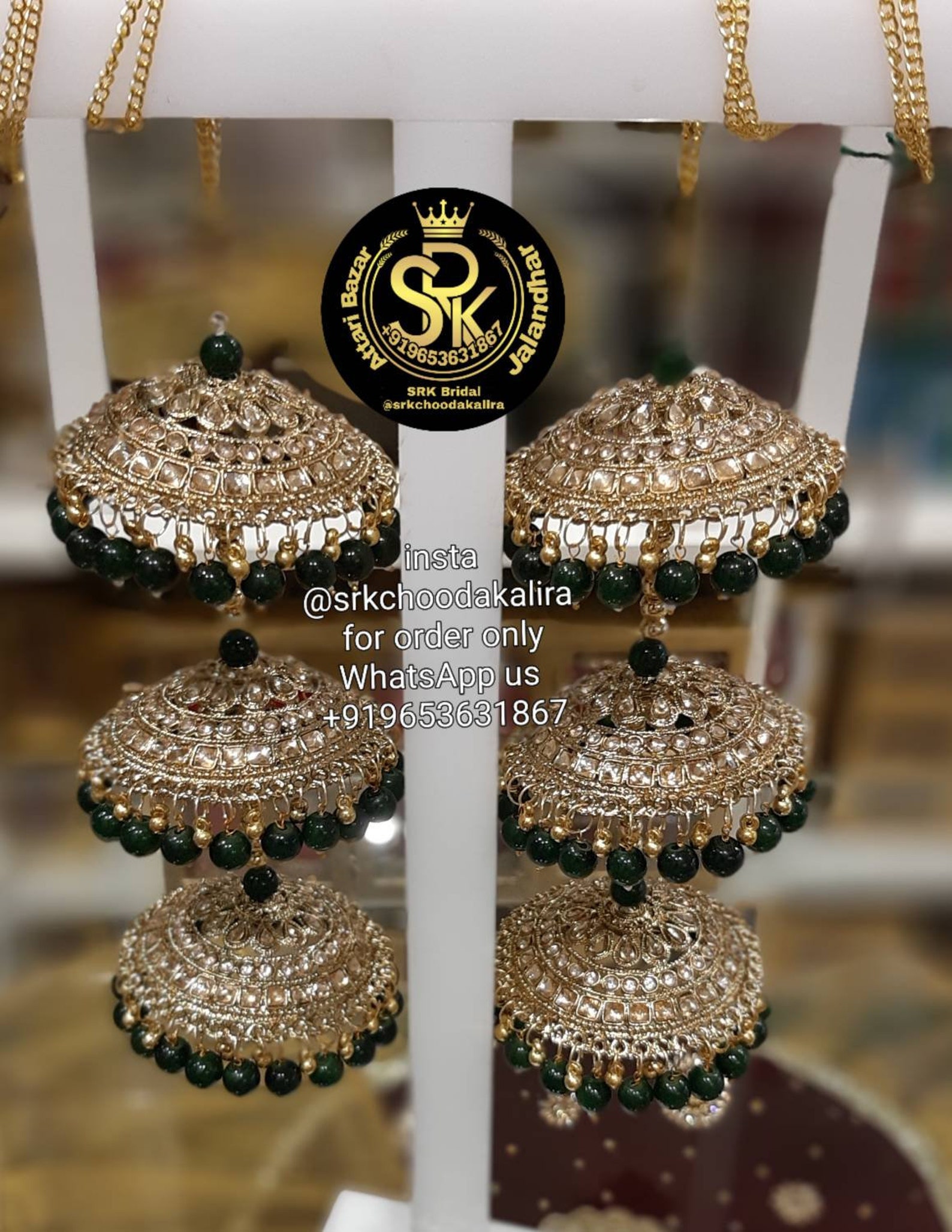 Polki Antique Bridal Kaleera, Indian Wedding Jewelry, Punjabi Kalire ...