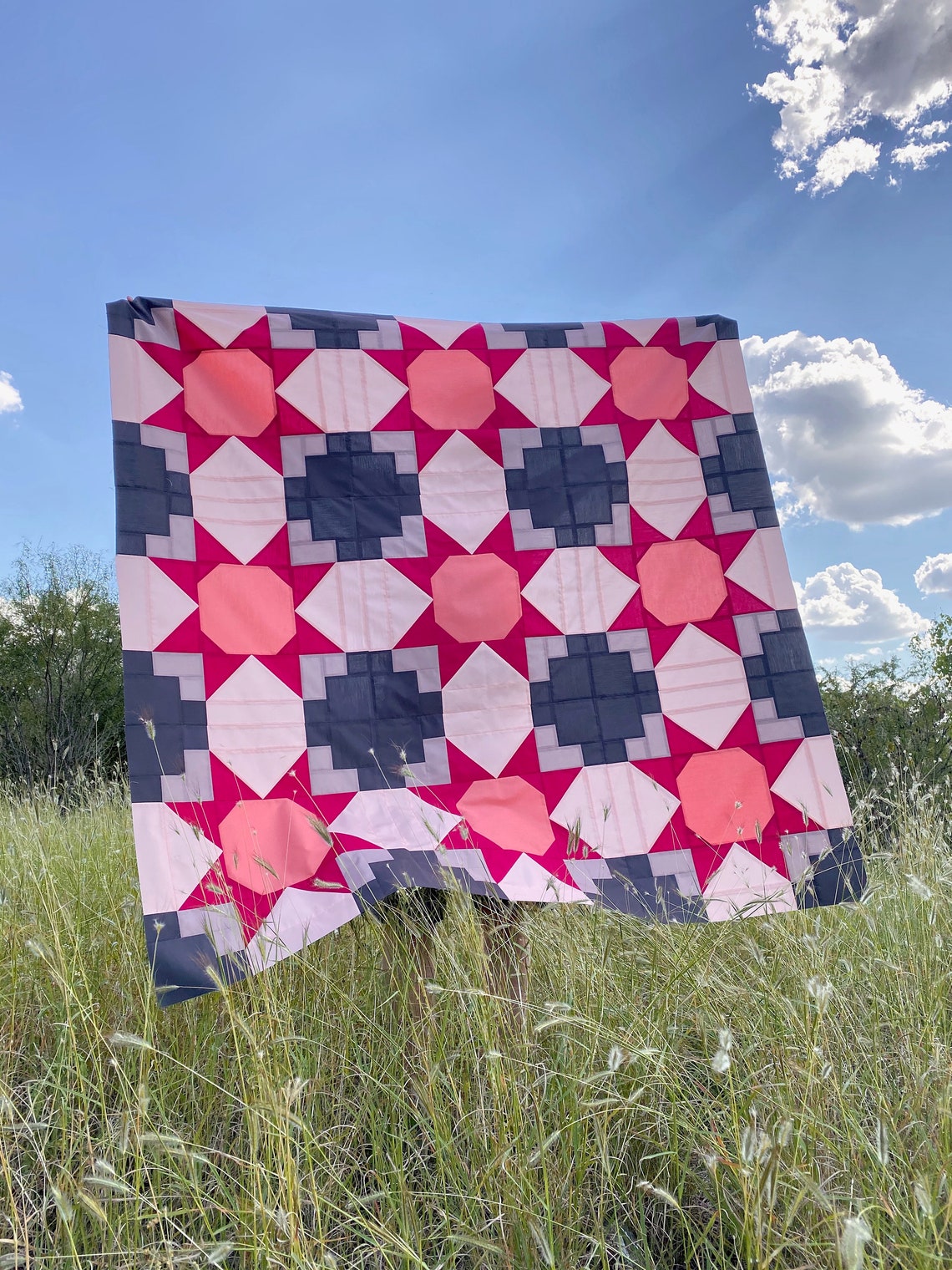 Woven Stars Quilt Pattern PDF Digital Only Rose Petal - Etsy