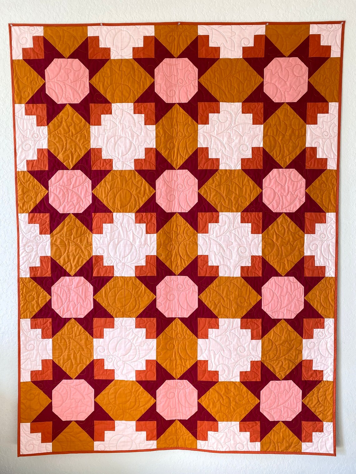 Woven Stars Quilt Pattern PDF Digital Only Rose Petal - Etsy