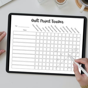 Printable Quilt Project Tracker Template - Quilting Memory Journaling ...