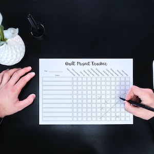 Printable Quilt Project Tracker Template - Quilting Memory Journaling ...