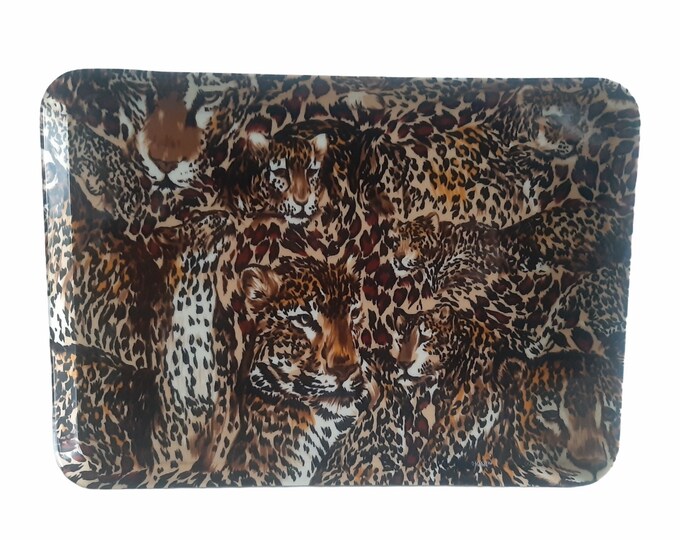 Vintage Melplus by R2S Melamine Tray Featuring Leopards Serving Tray ...