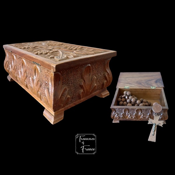 Carved Wooden Box - Etsy UK