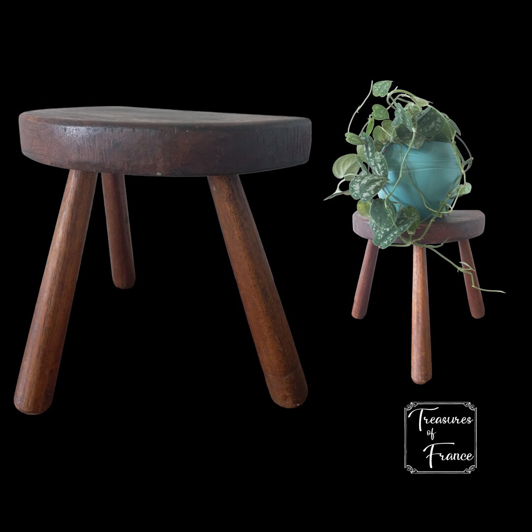 Stool Vintage French Heavy D Stool Traditional Milking Stool ...