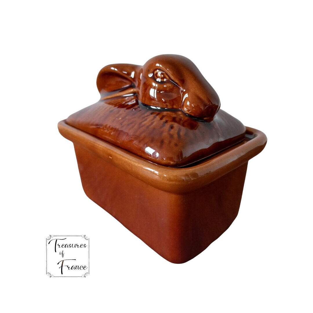 French Majolica Rabbit Hare Tureen Terrine Lapin Cooking Dish Kitchen ...
