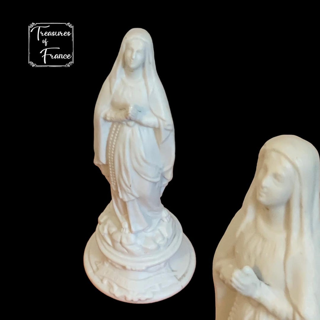 Antique Holy Virgin Marie Immaculate Bisque Biscuit Figurine Catholic ...