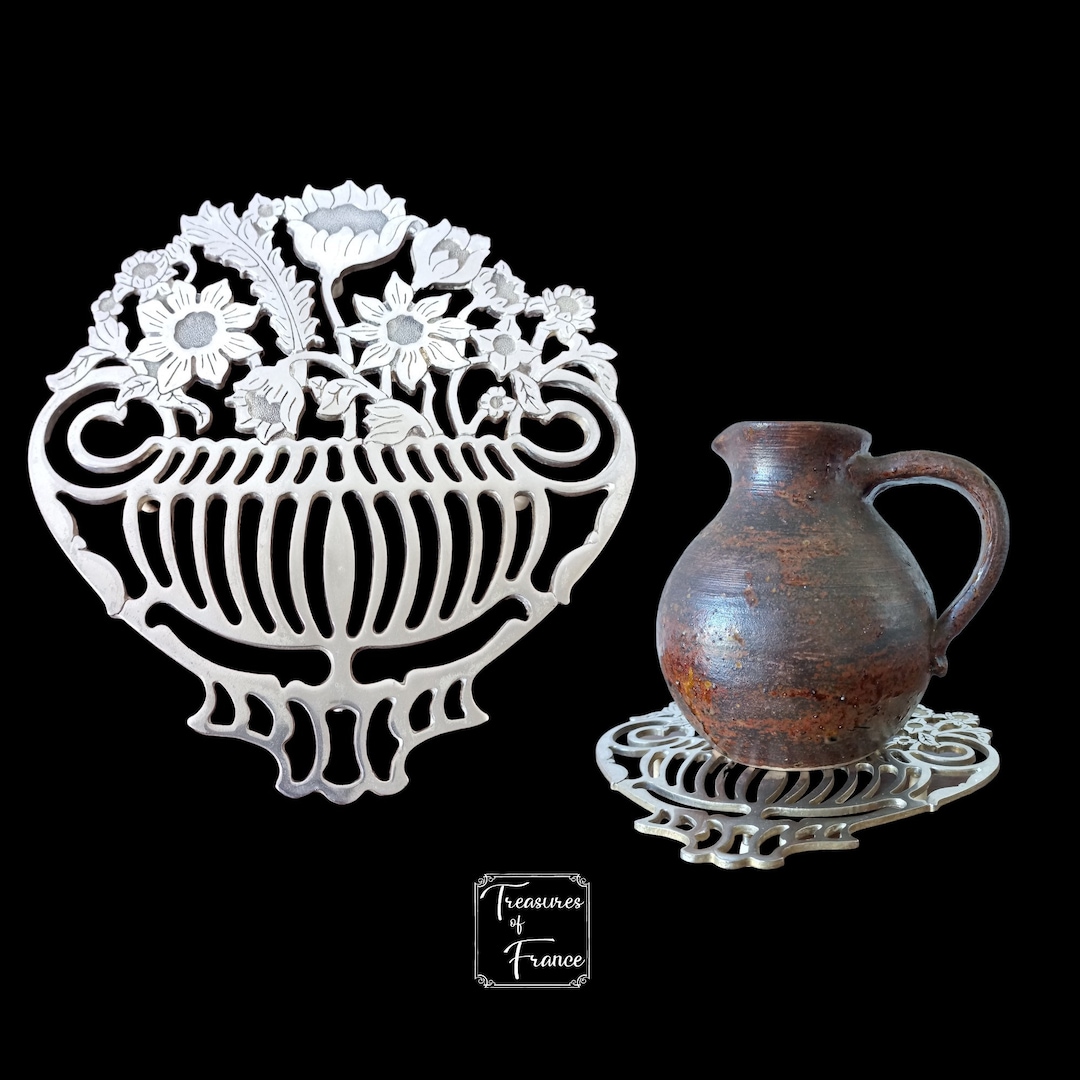 Vintage Trivet Zinc Silver Metal Pietro Maestri Four Seasons Summer ...