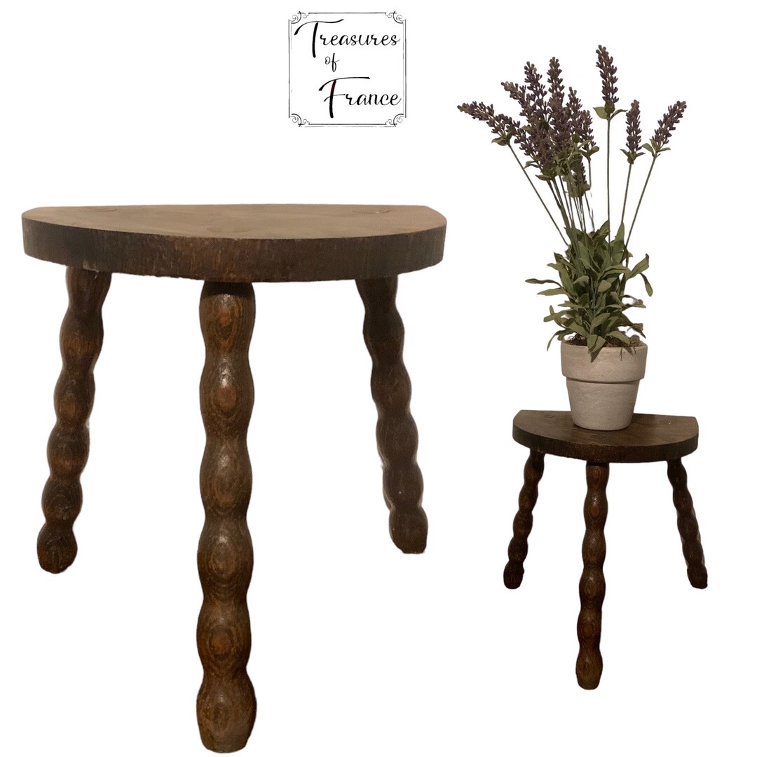 Vintage French Stool Traditional Milking Stool Bobbing Legs Small Stool ...