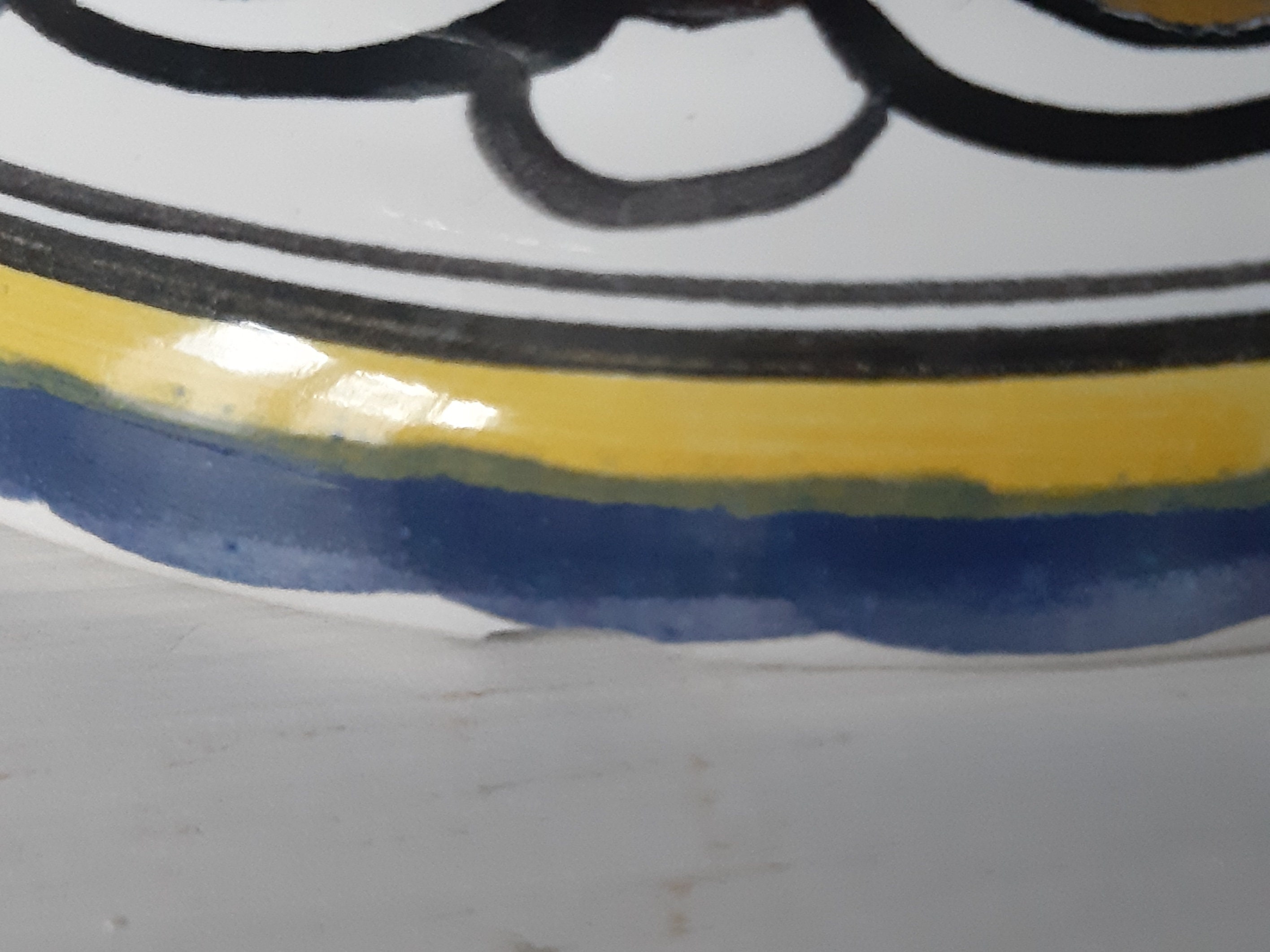 Vintage Portuguese Ceramic Compote Footed Bowl With Fluted | Etsy