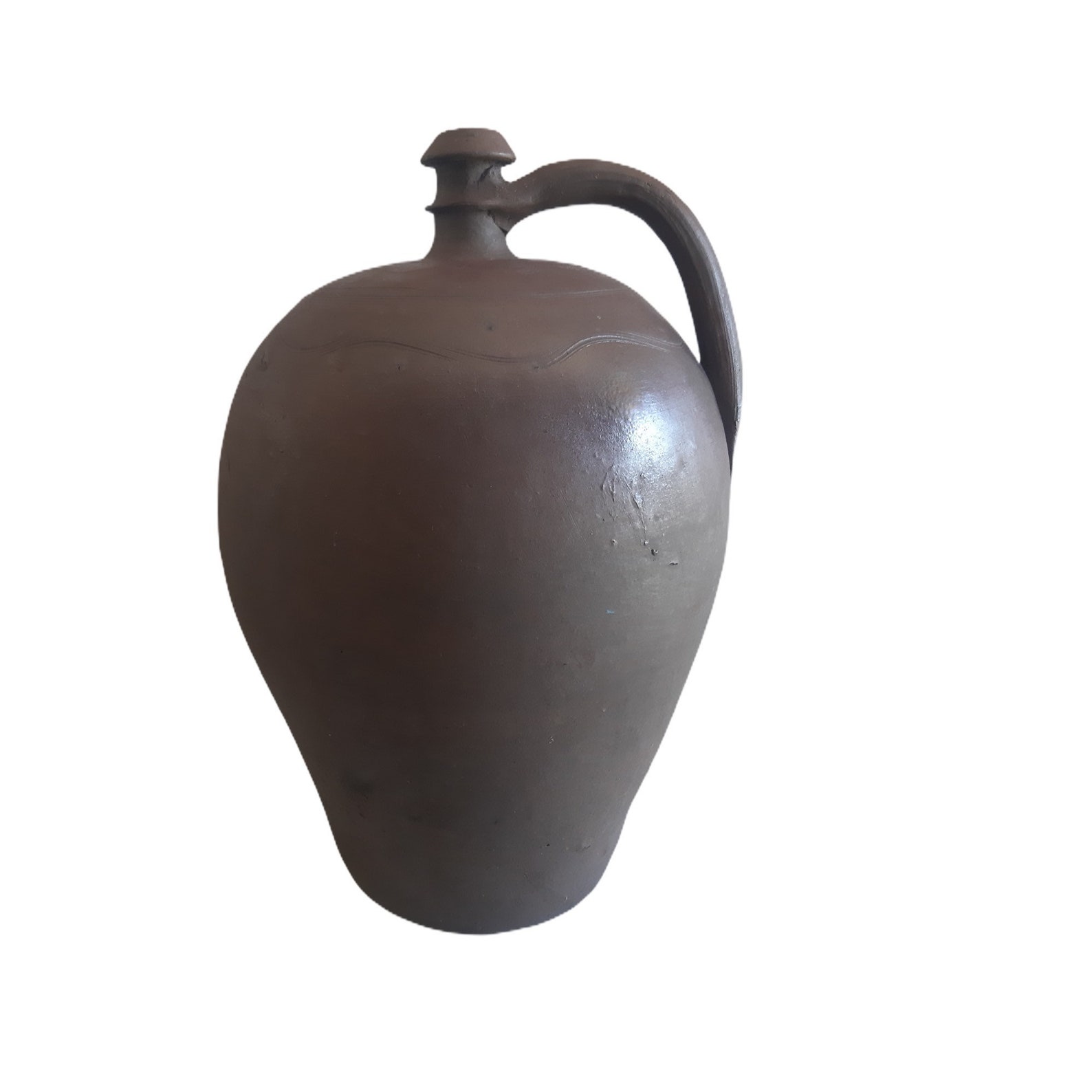 Vintage Large Heavy Rustic Stoneware Clay Pottery Jug Pitcher - Etsy