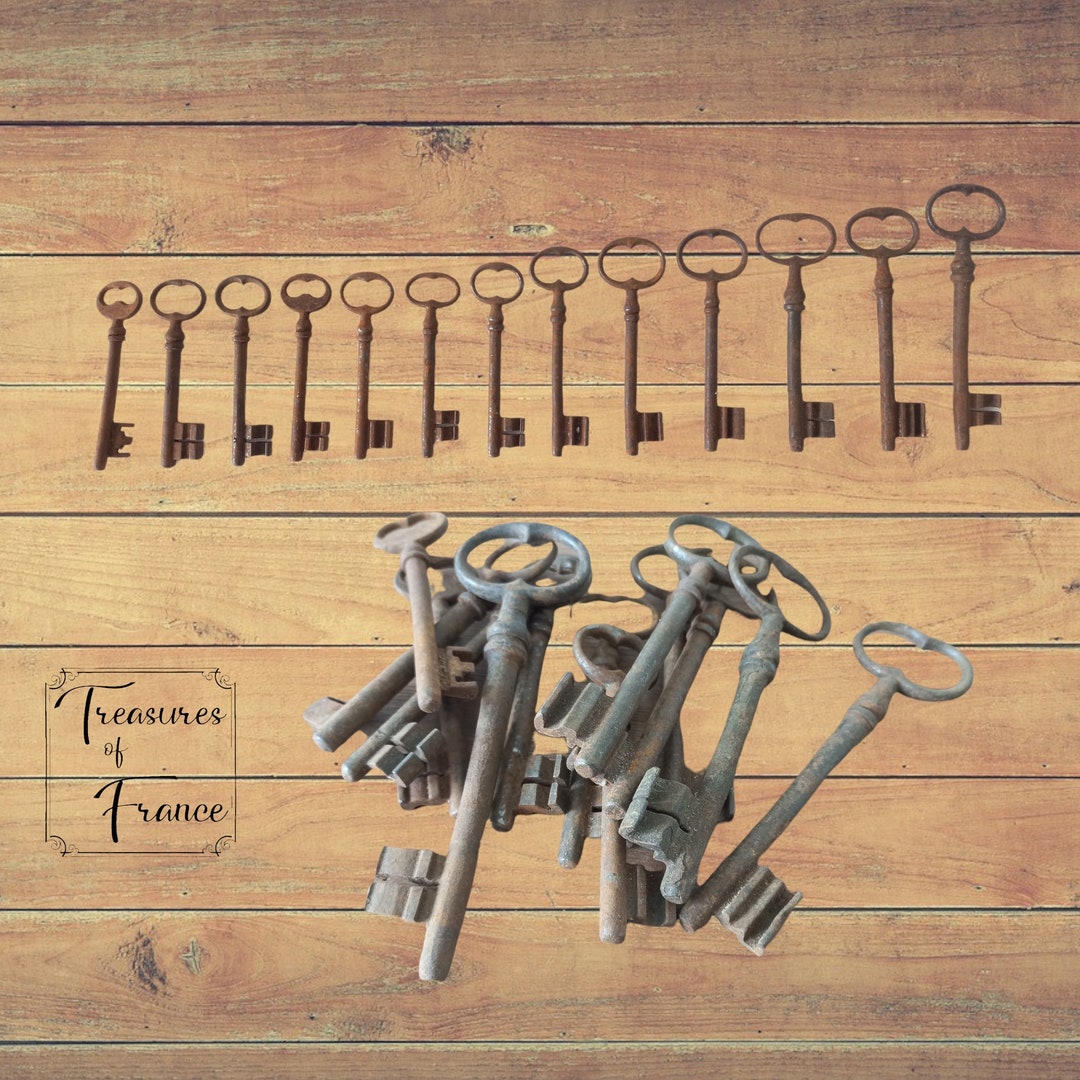 French Keys Skeleton Keys Forged Keys Set of 13 Keys Steampunk - Etsy