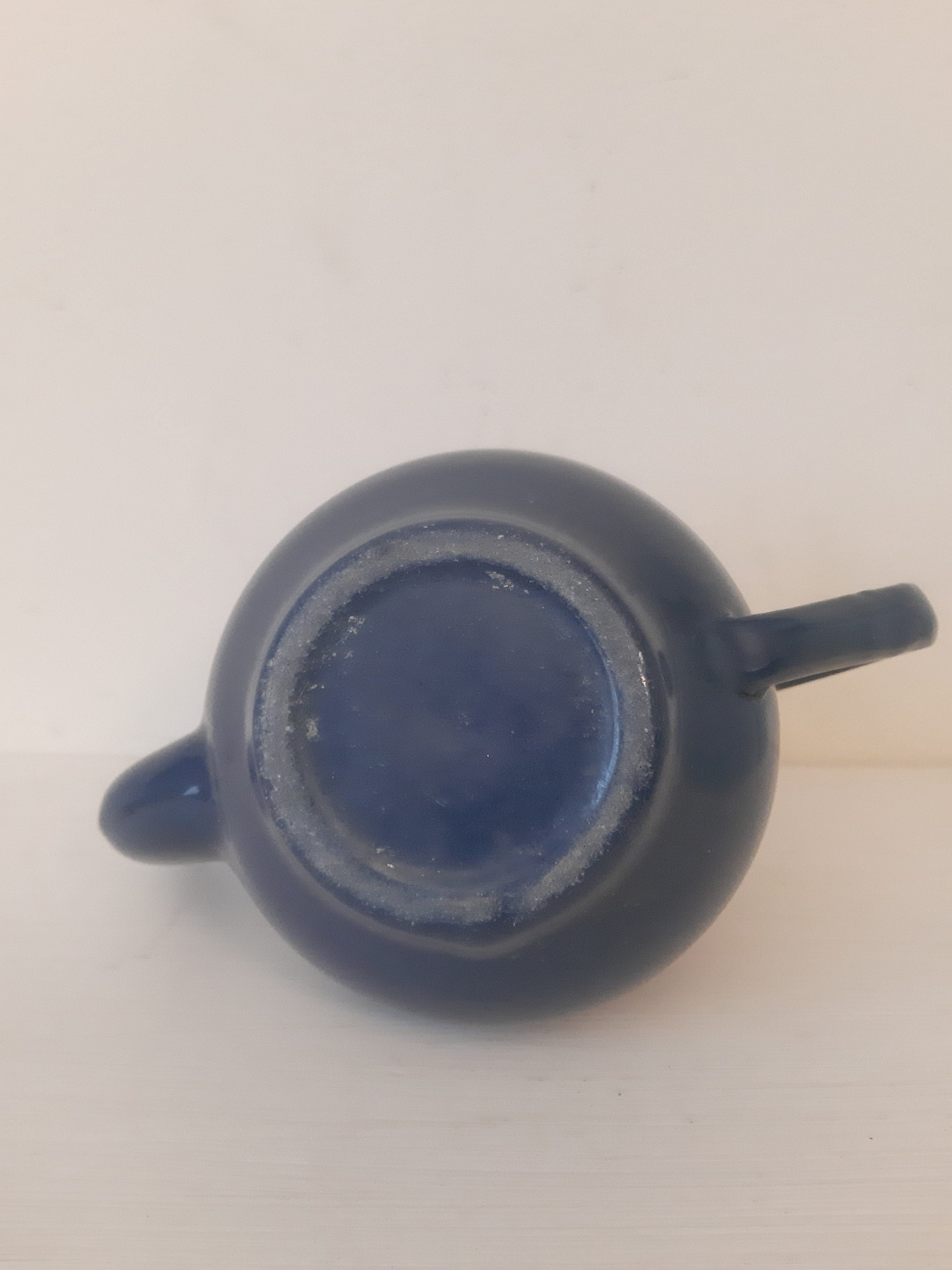 Vintage Dark Blue Enamel Tea Pot, Farmhouse Kitchen Enamelware Cookware ...