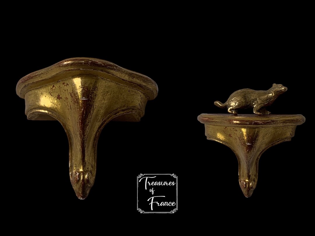 Vintage Small Italian Shelf Florentine Style Florence Gold Wood ...