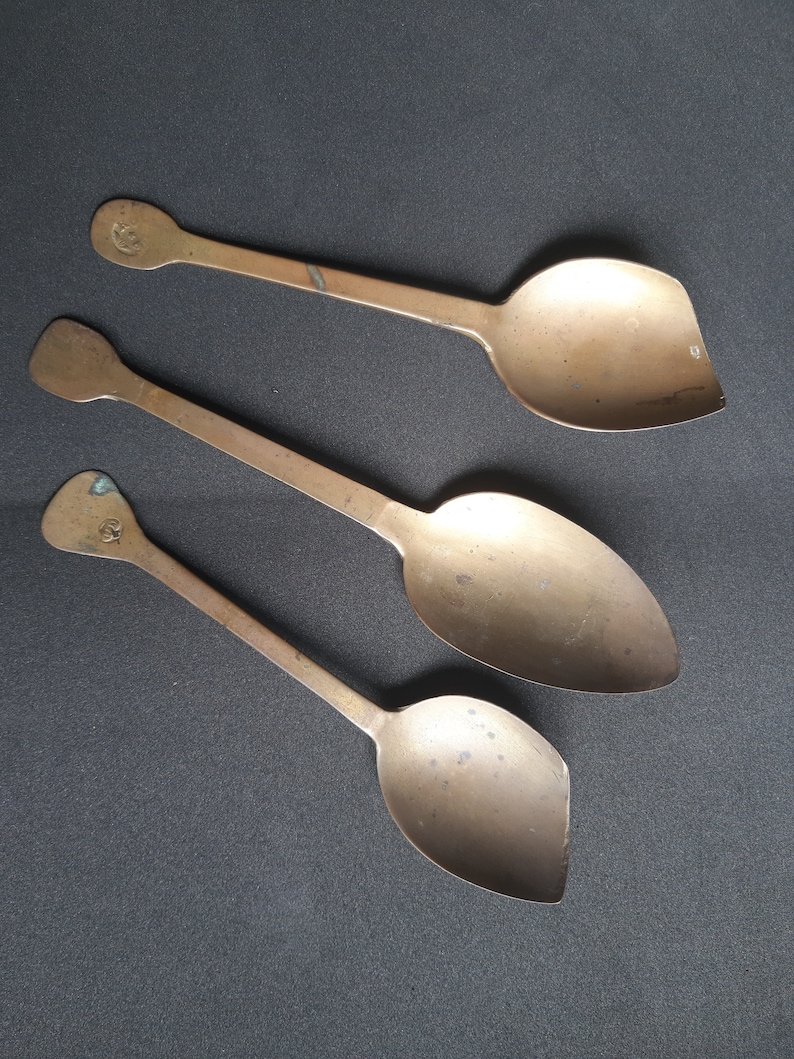 Vintage French Brass Spoons Late Eighteenth Early Nineteenth | Etsy