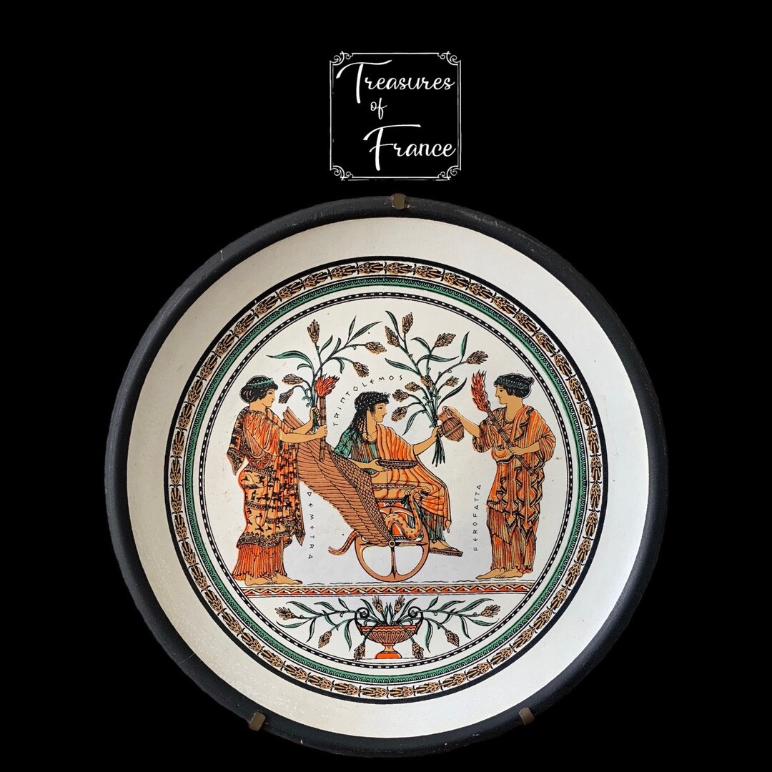 Vintage Ancient Greek Terracotta Plate Reproduction Plate - Etsy