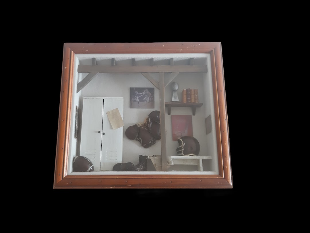 Vintage American Football 3D Shadow Box Wall Art Wall Hanging Football ...