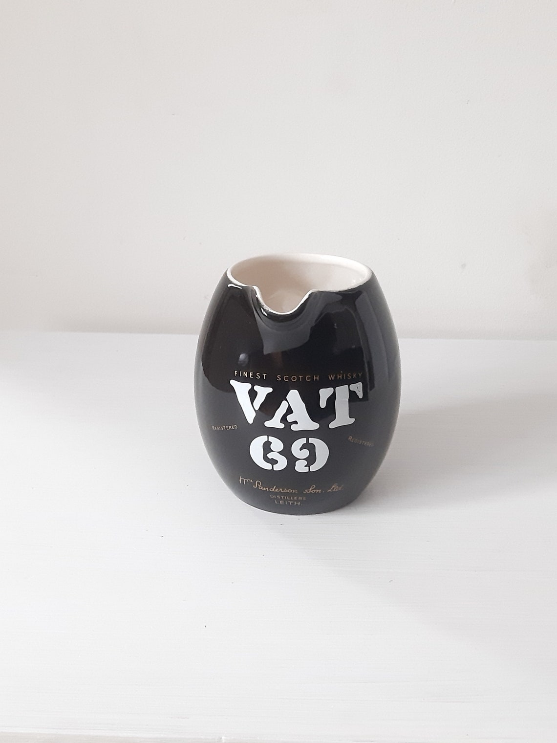Vintage Wade Pottery VAT 69 Scotch Whisky Water Jug – Barware Pitcher ...