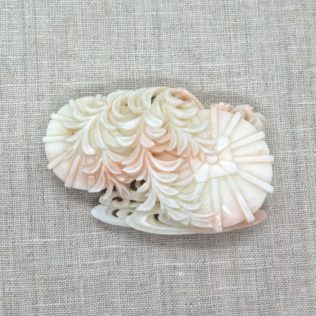 Umbrella and Willow Tree Carving Obidome Natural Genuine Precious Deep ...