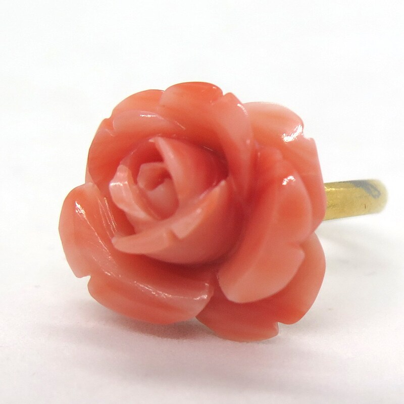 Pink Coral Ring - Etsy