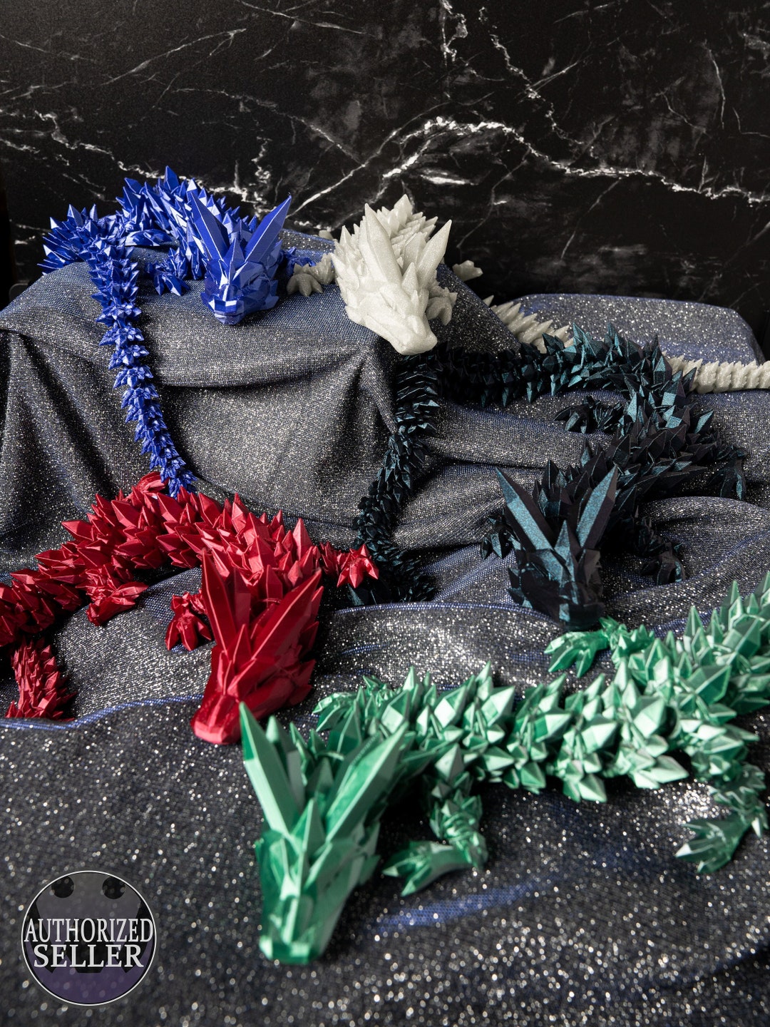 Crystal Dragon - Articulated Fidget Desk Toy by Cinderwing3d ...