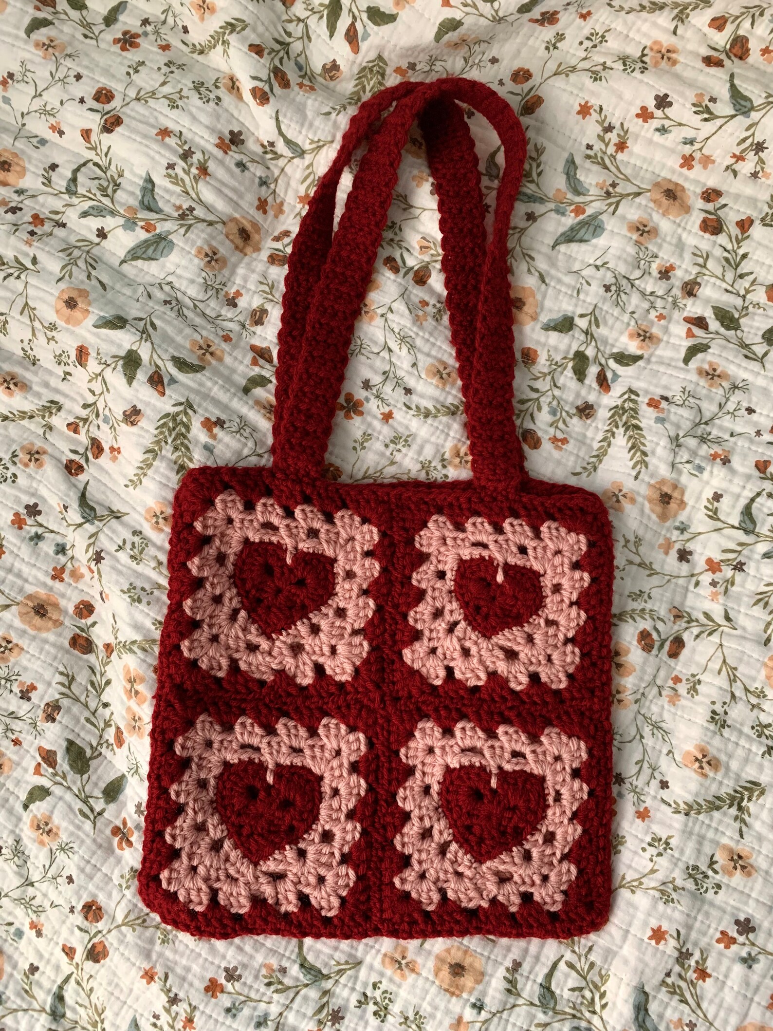Crochet Granny Square Tote, Crochet Bag, Granny Square Bag, Handmade ...