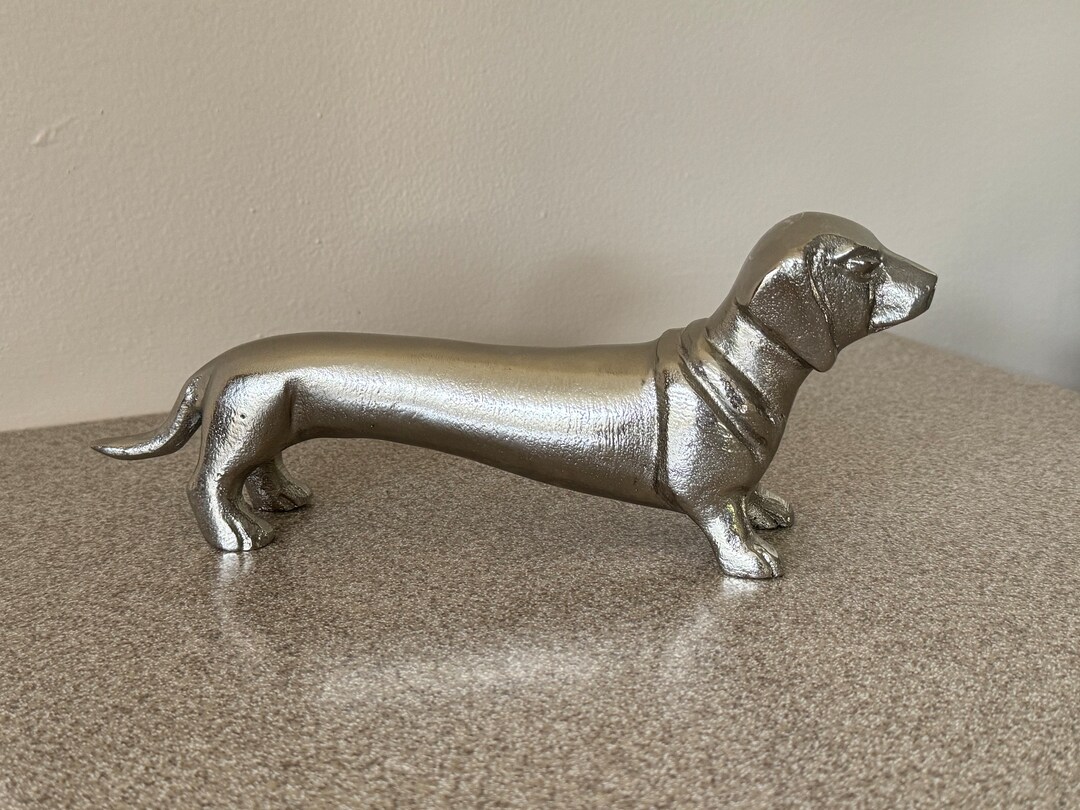 Dachshund Figurine Metal Dachshund Statue Weiner Dog Figure Vintage Dog ...