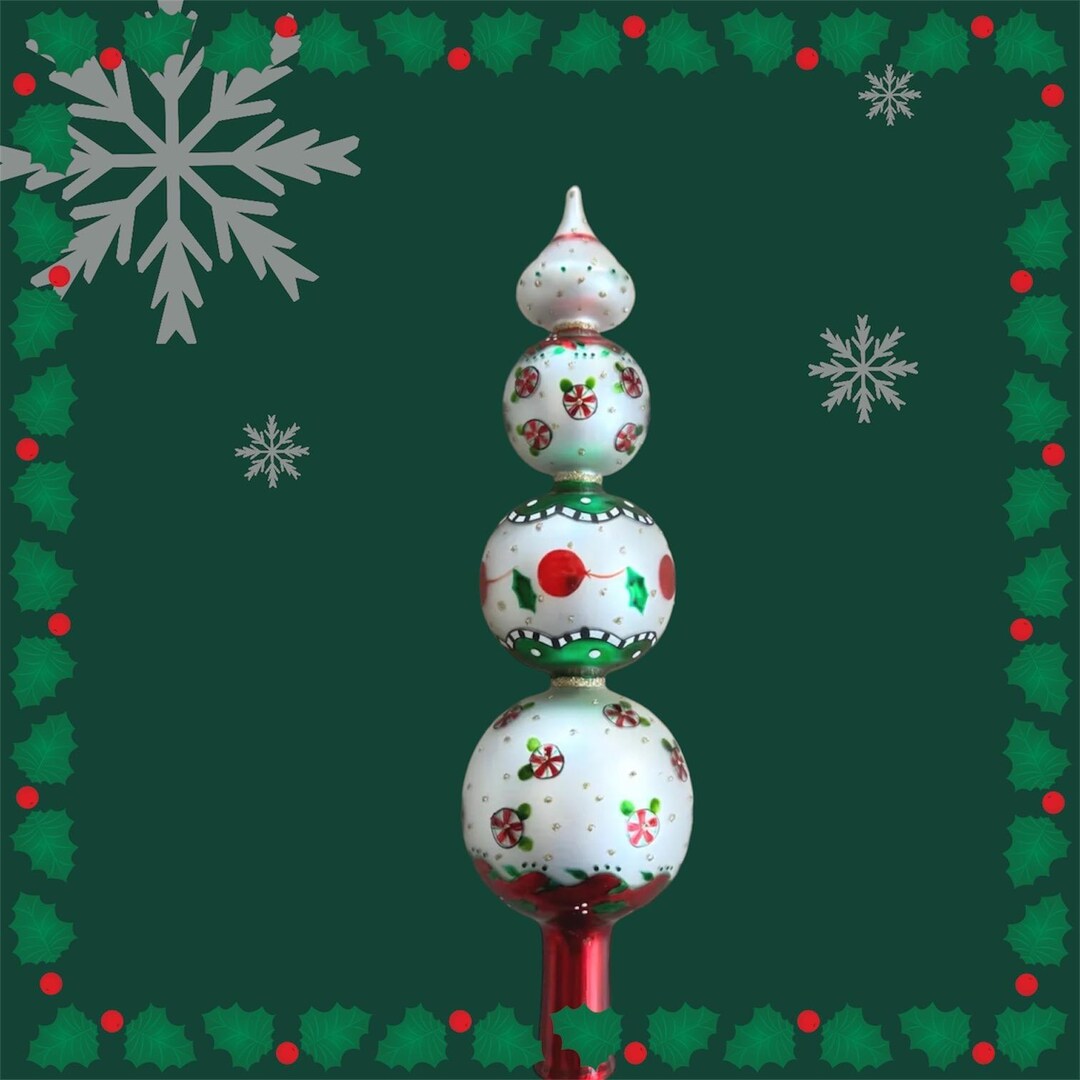 Christmas Tree Topper Mary Engelbreit Kurt Adler Hand Painted Mercury ...