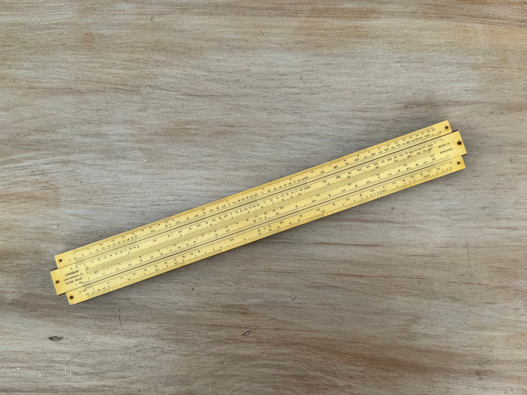 Vintage Slide Rule Unique Universal I 1940s Made in England Tacked ...