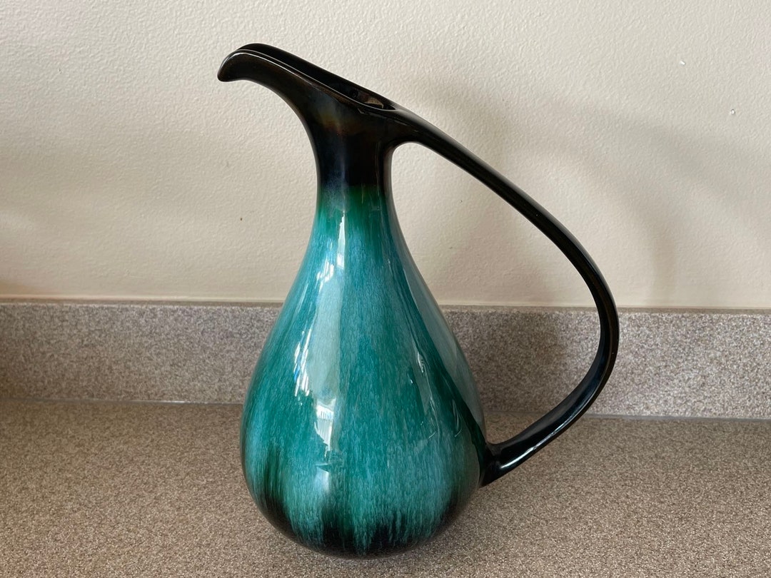 Blue Mountain Pottery Pitcher Canadian Redware Pitcher Green Turquoise ...