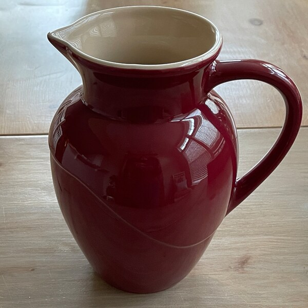 Red Ceramic Pitcher - Etsy