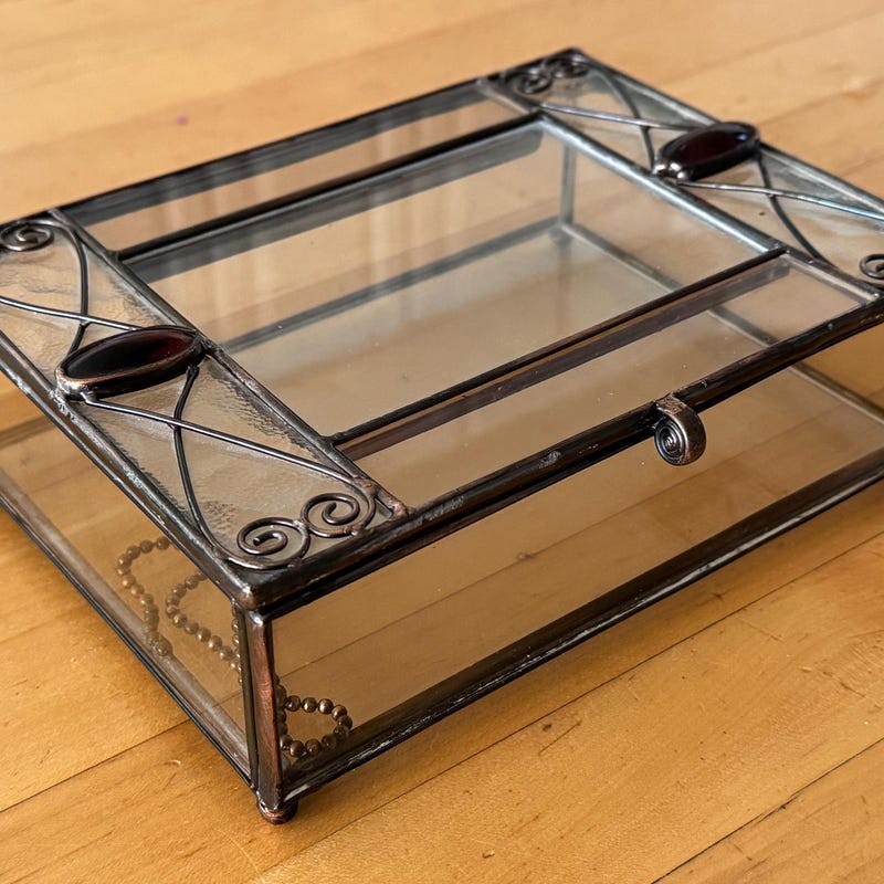 Glass Jewelry Box - Etsy
