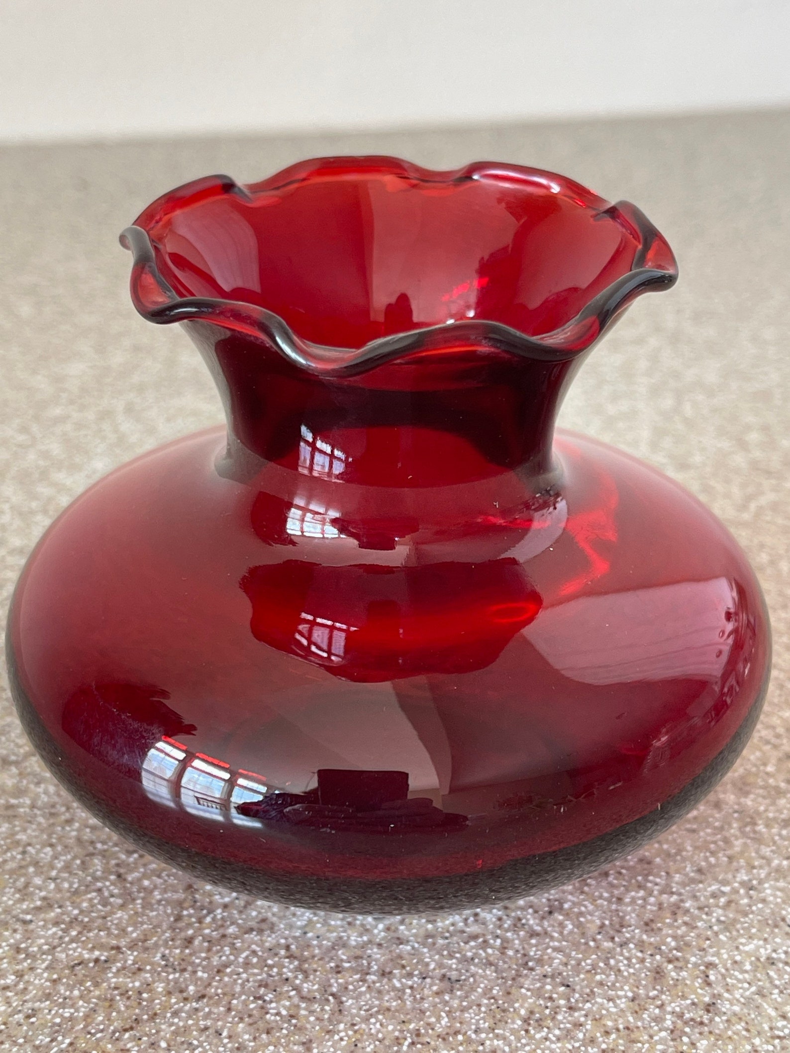 Vintage Ruby Red Bud Vase Anchor Hocking Royal Ruby Red Glass - Etsy