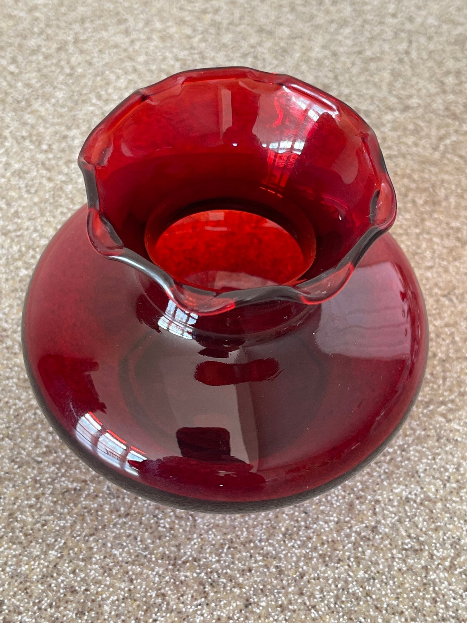 Vintage Ruby Red Bud Vase Anchor Hocking Royal Ruby Red Glass - Etsy